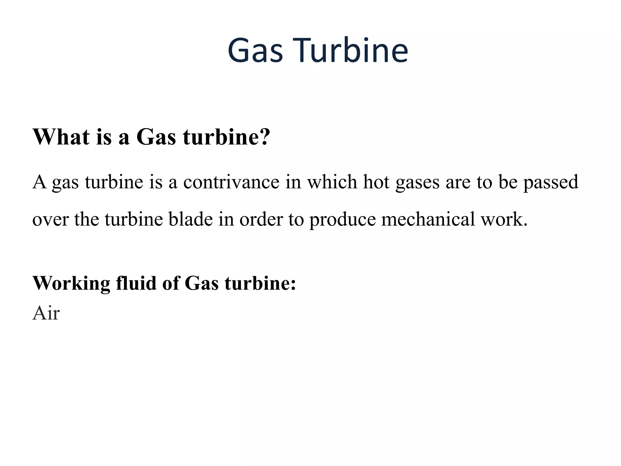 Gas turbine and its classification | PDF