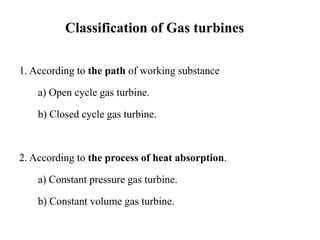 Gas turbine and its classification | PDF