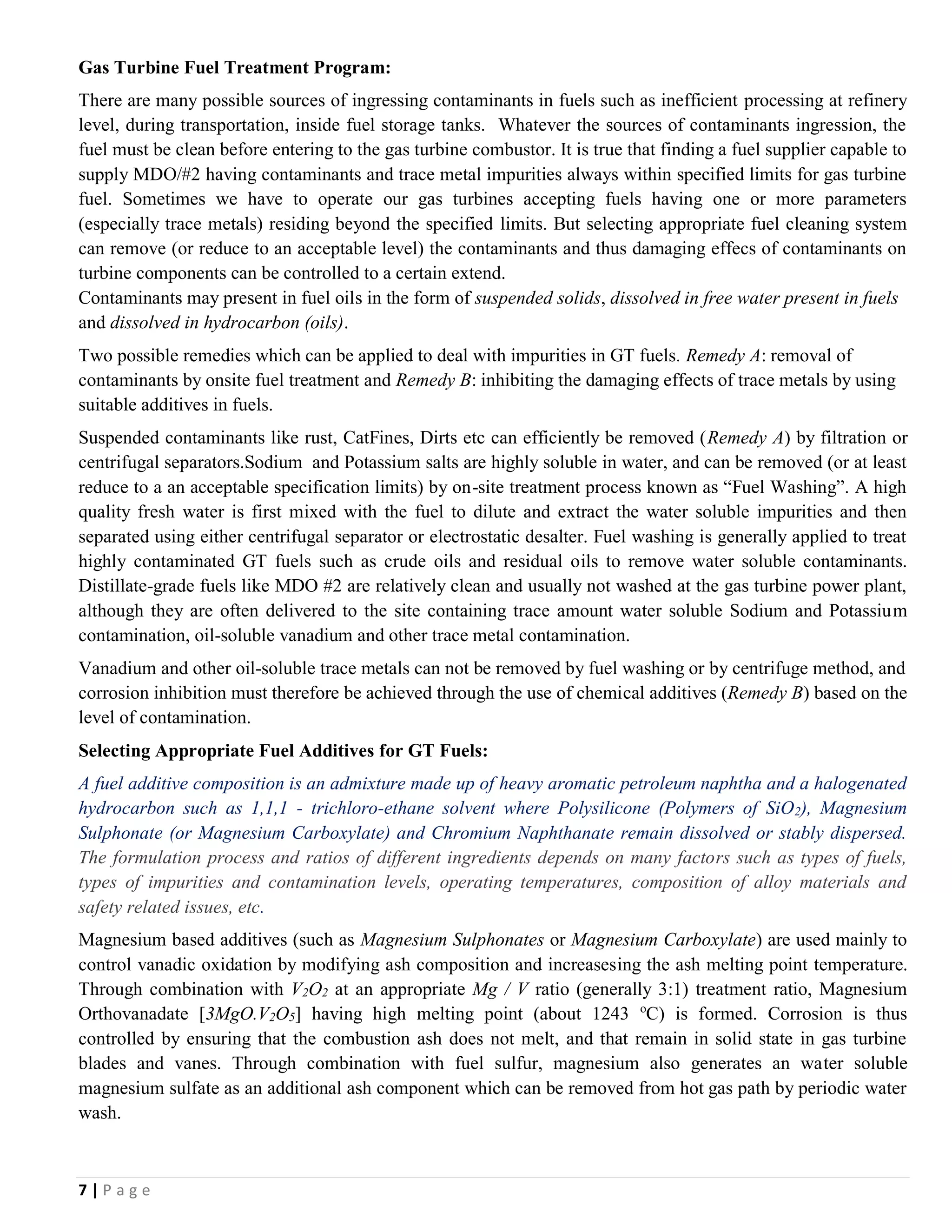 Liquid Fuel Specification for Industrial Gas Turbine | PDF