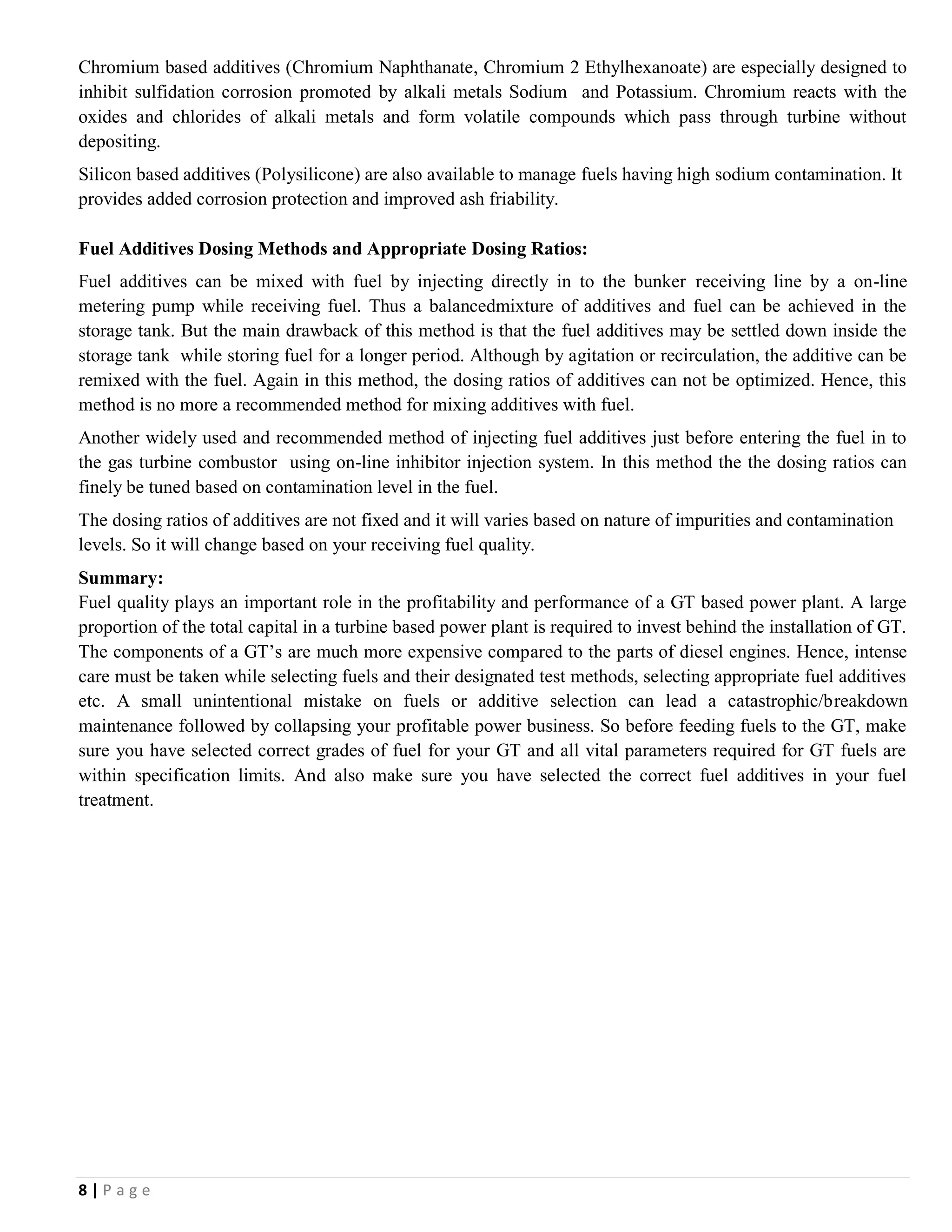 Liquid Fuel Specification for Industrial Gas Turbine | PDF