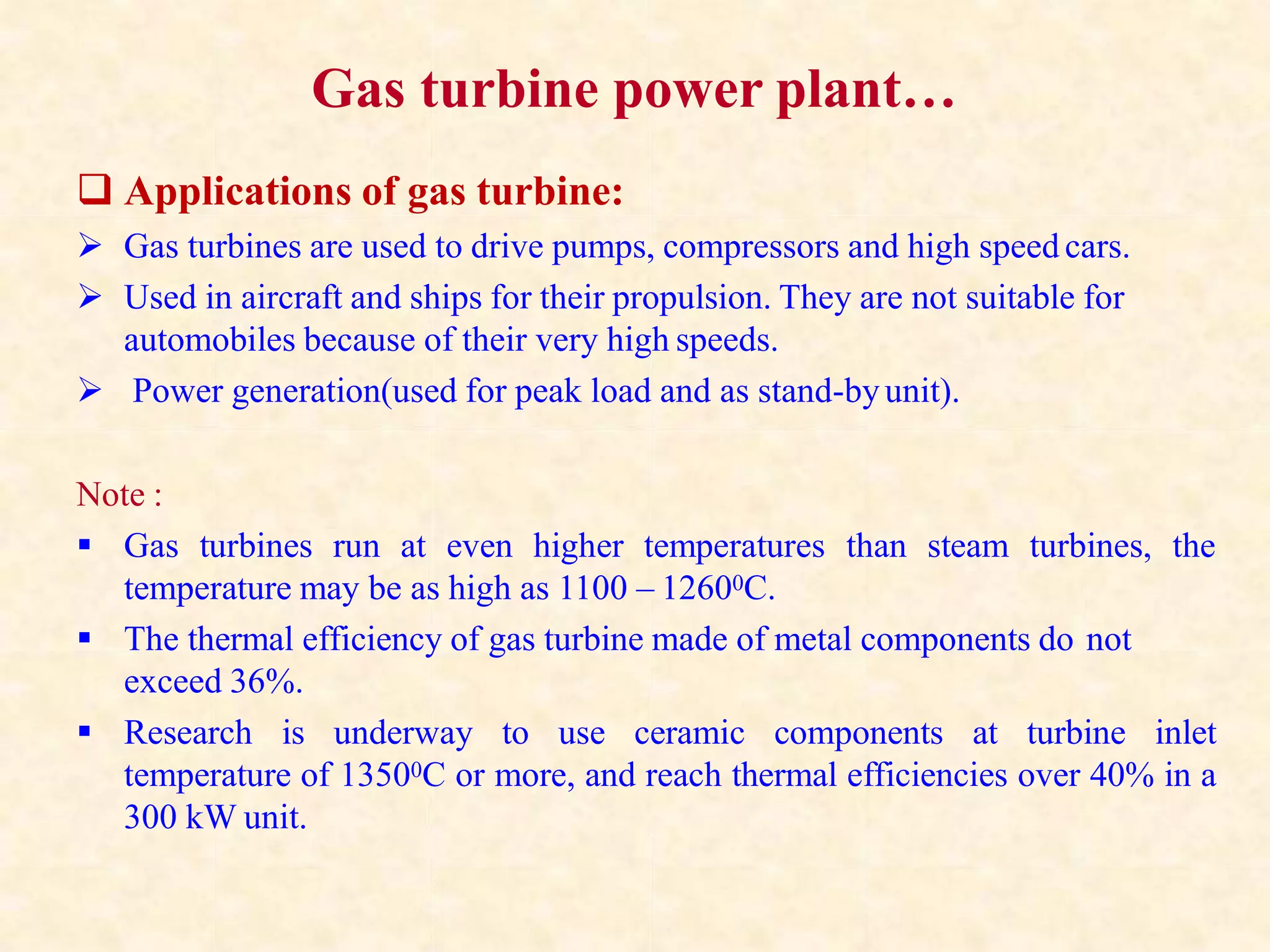 Gas turbine power plant | PPTX
