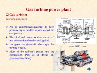 Gas turbine power plant | PPTX