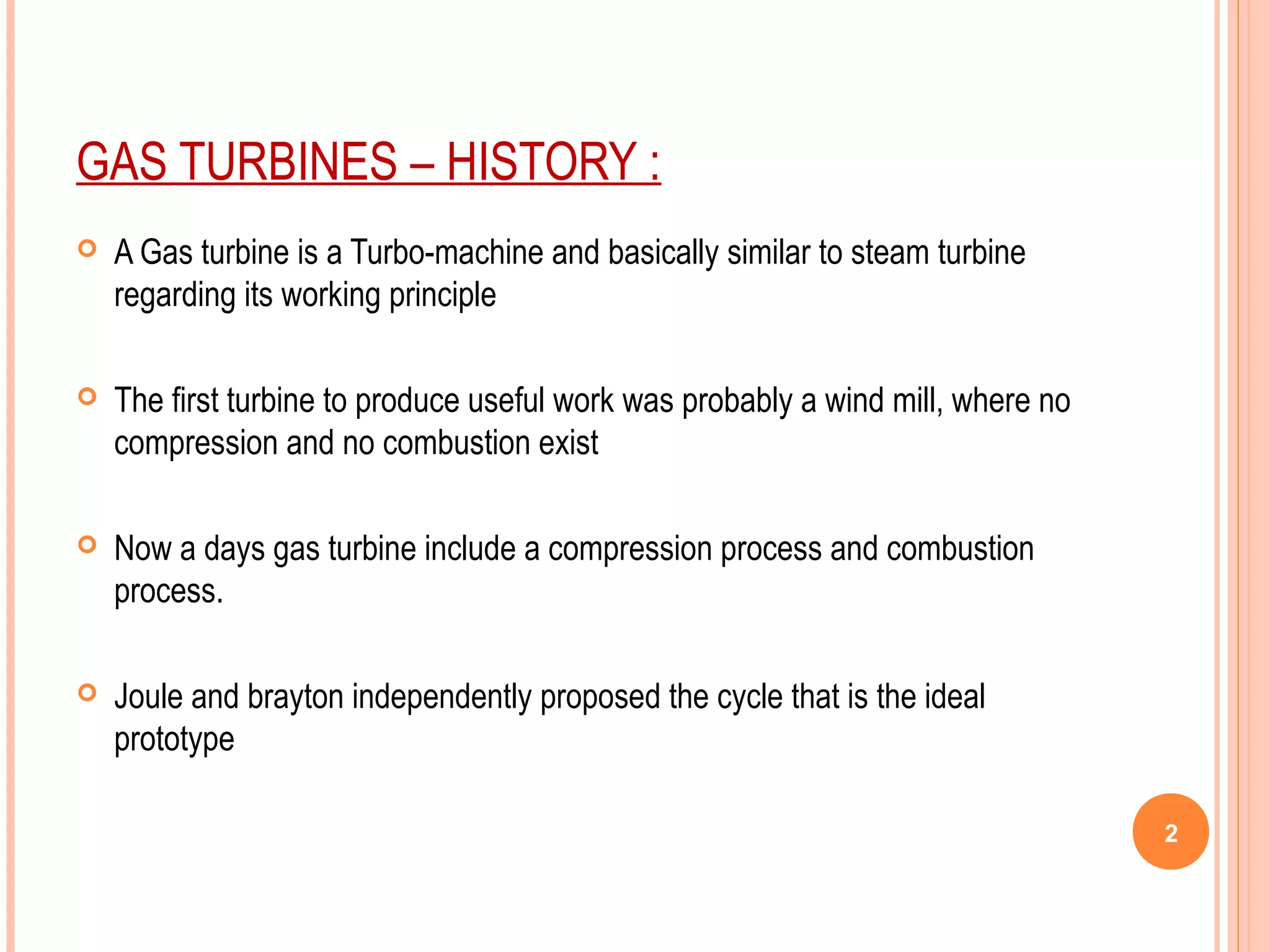 Gas turbines working ppt | PPT