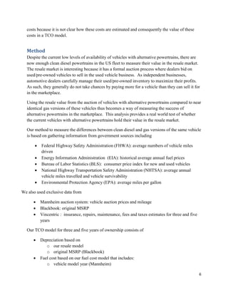Total Cost of Ownership: A Gas vs. Diesel Comparison | PDF