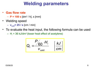 GAS manufacturing on materail WELDING2.ppt
