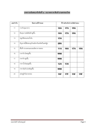 เฉลย Gat | PDF