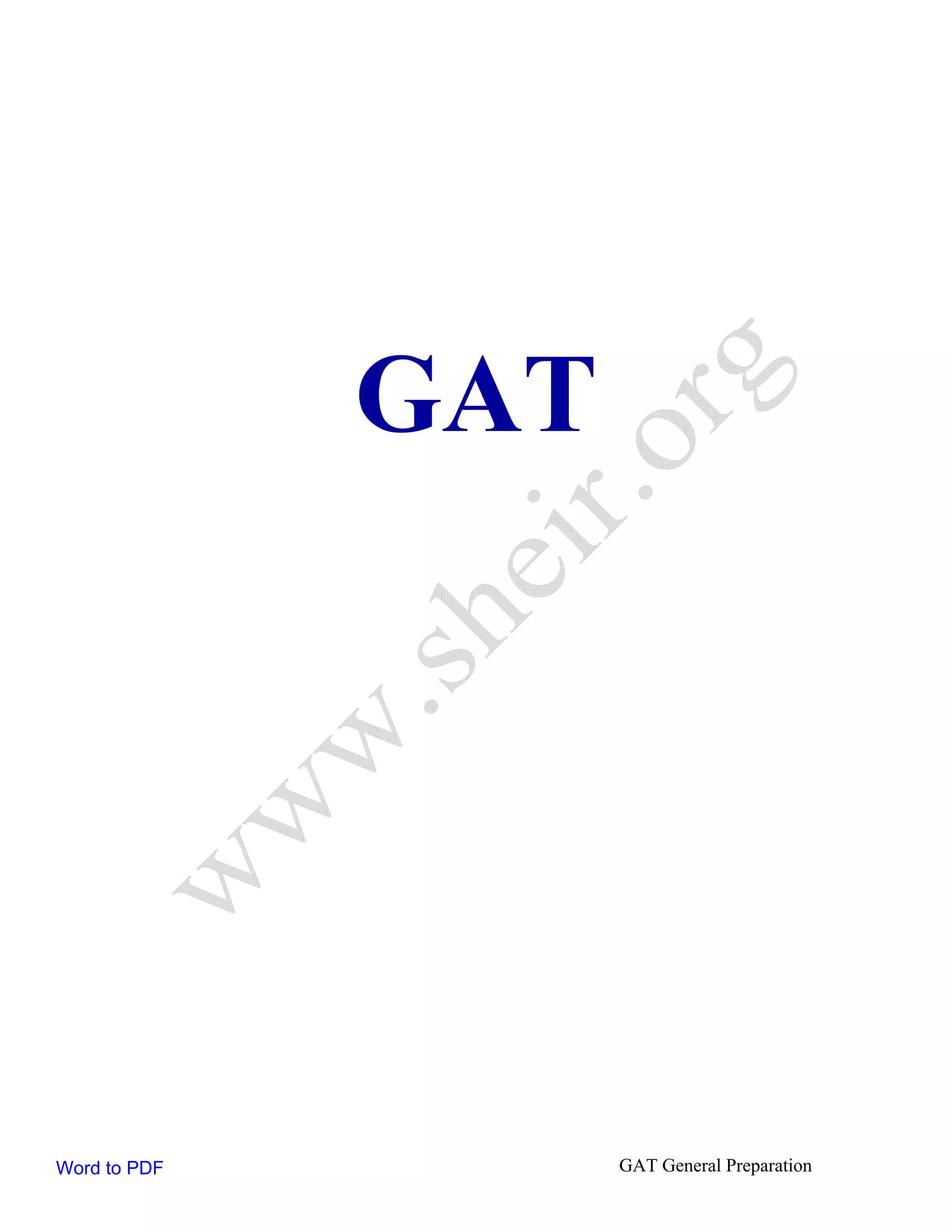 Gat analytical reasoning | PDF