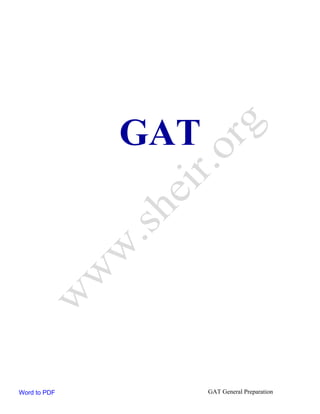 Gat analytical reasoning | PDF