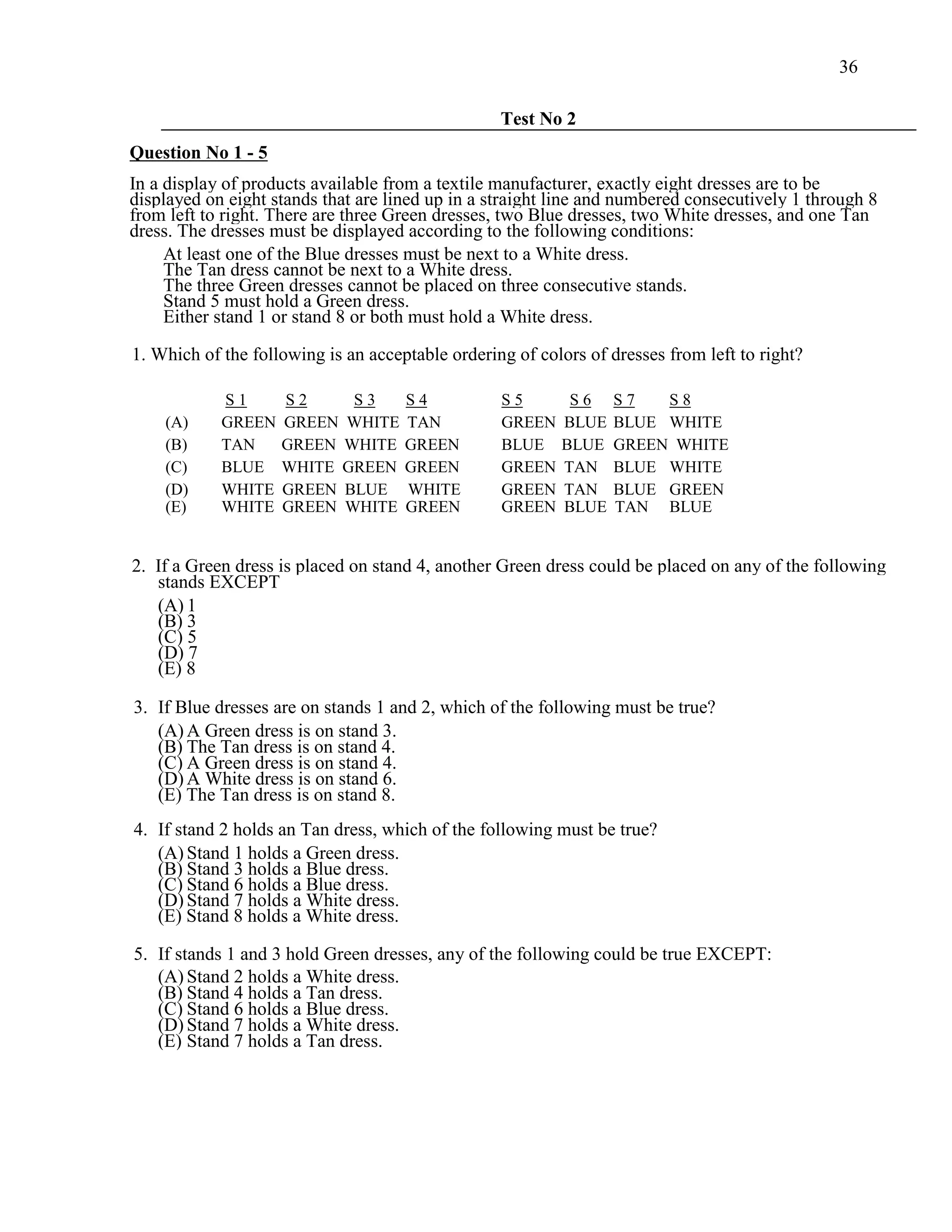LSAT Analytical Reasoning | PDF