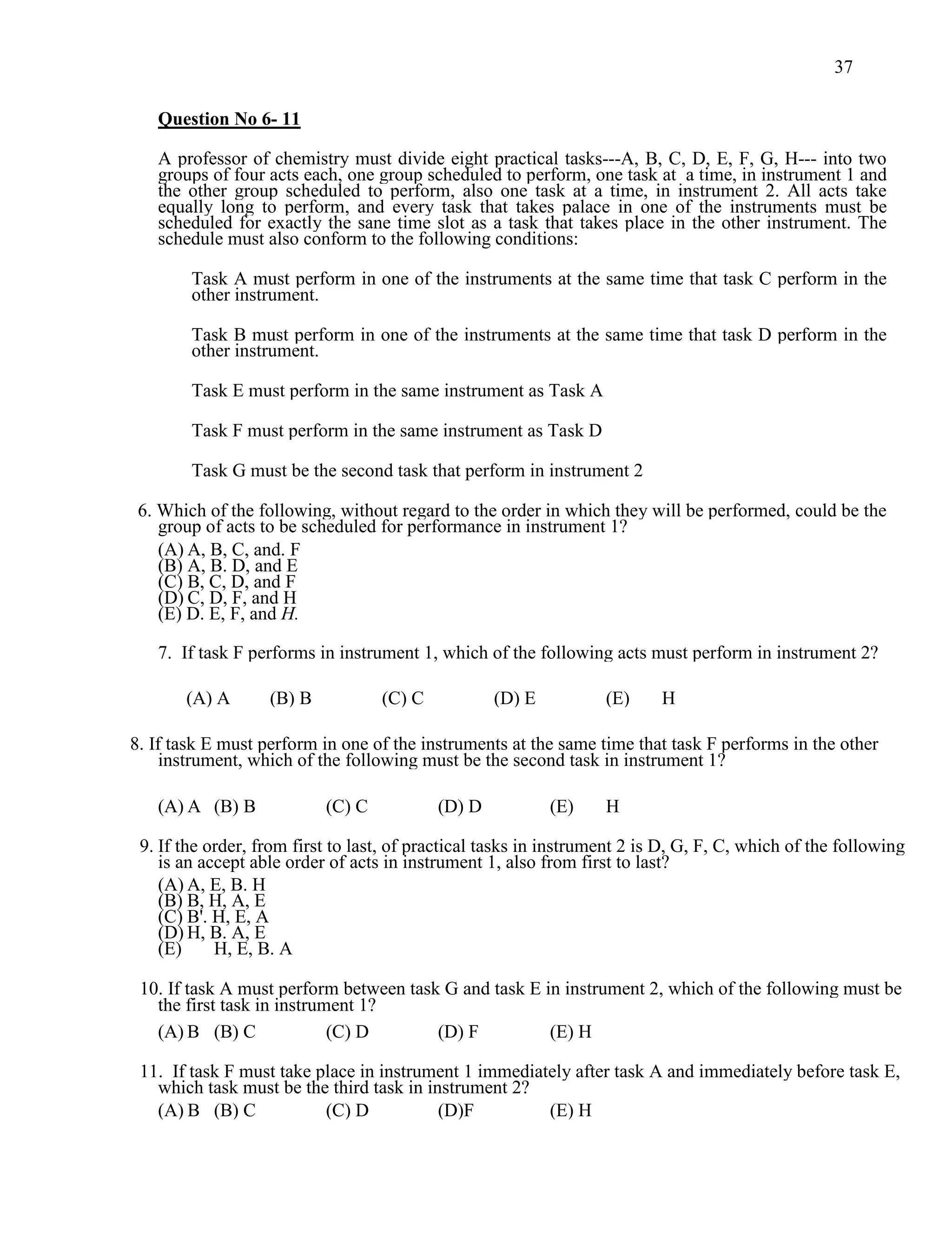 LSAT Analytical Reasoning | PDF