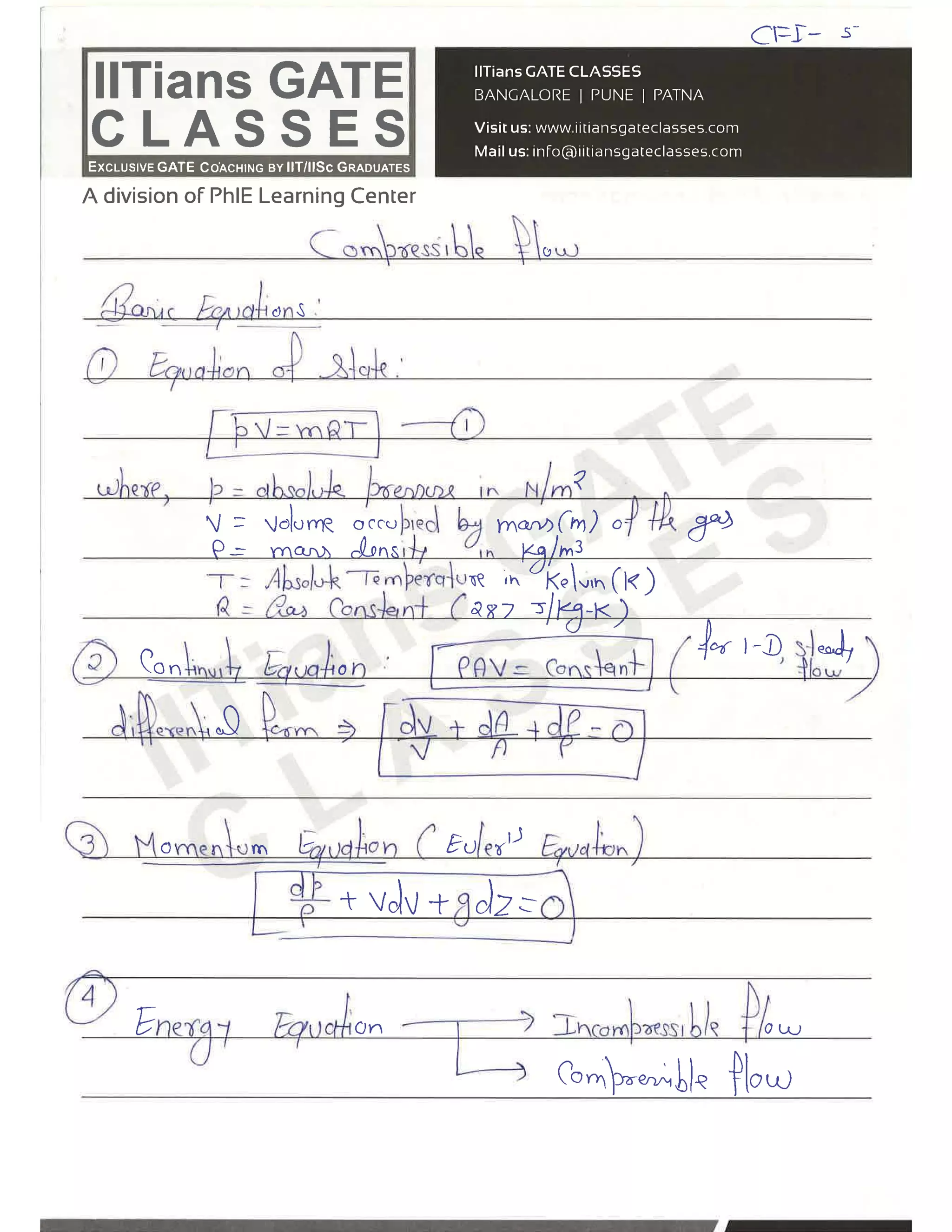 Gate aerospace engineering-compressible fluid-flow | PDF