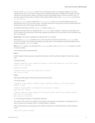 Gate-Level Simulation Methodology Improving Gate-Level Simulation ...