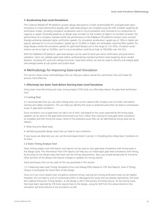 Gate-Level Simulation Methodology Improving Gate-Level Simulation Performance | PDF