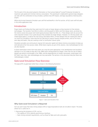 Gate-Level Simulation Methodology Improving Gate-Level Simulation ...
