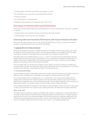Gate-Level Simulation Methodology Improving Gate-Level Simulation ...
