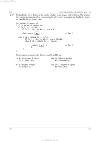 Gate 2012 question paper | PDF