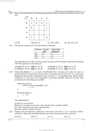 Gate 2012 question paper | PDF