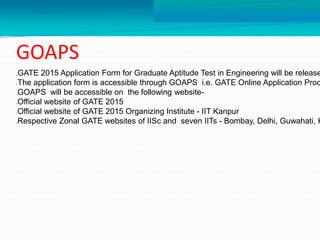 Gate 2015 application form | PPT