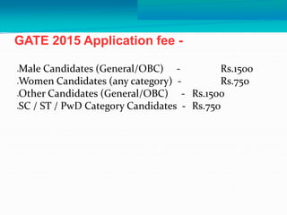 Gate 2015 application form | PPTX