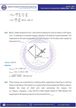 Gate 2017 mechanical engineering evening session | PDF