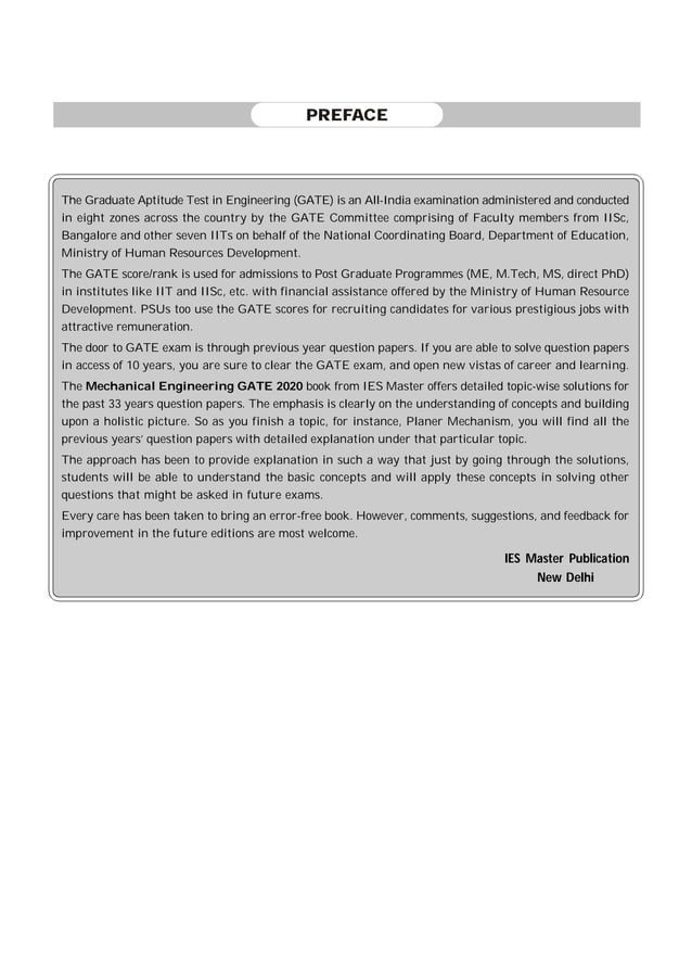 GATE 2020 Mechanical Engineering (33 years solution) | PDF