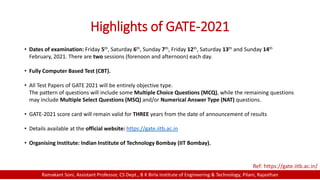 GATE 2021 Exam Information | PDF