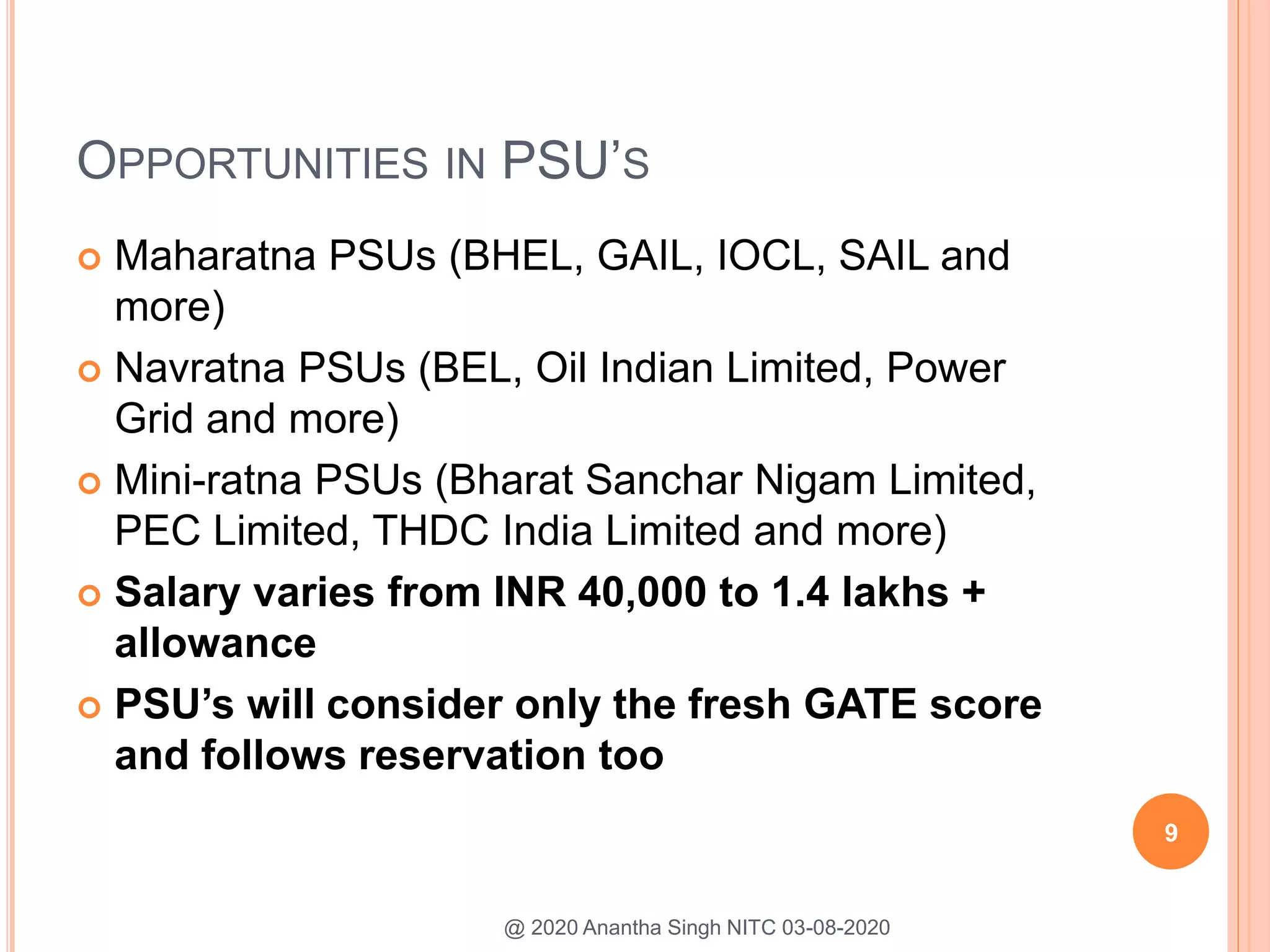 GATE 2021 opportunities & how to approach GATE | PPT