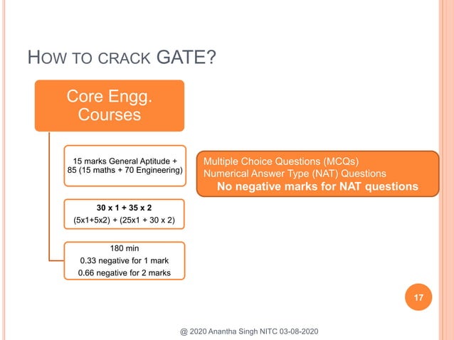 GATE 2021 opportunities & how to approach GATE | PPT