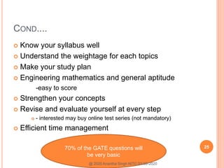 GATE 2021 opportunities & how to approach GATE | PPTX