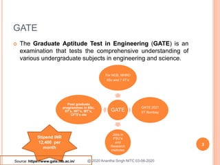GATE 2021 opportunities & how to approach GATE | PPT