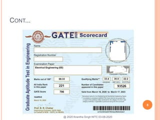 GATE 2021 opportunities & how to approach GATE | PPT