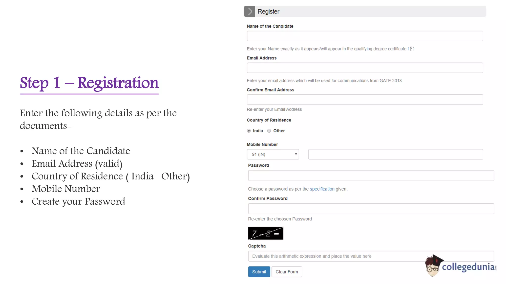 Gate application form 2018 | PPTX | Educational Assessment | Education