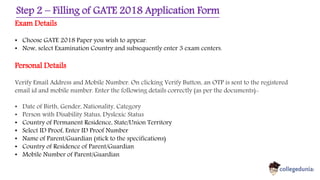 Gate application form 2018 | PPTX