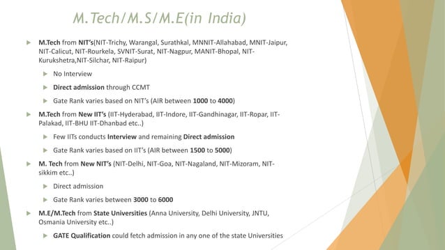 GATE Awareness Program.pptx | Postgraduate Education | College Education