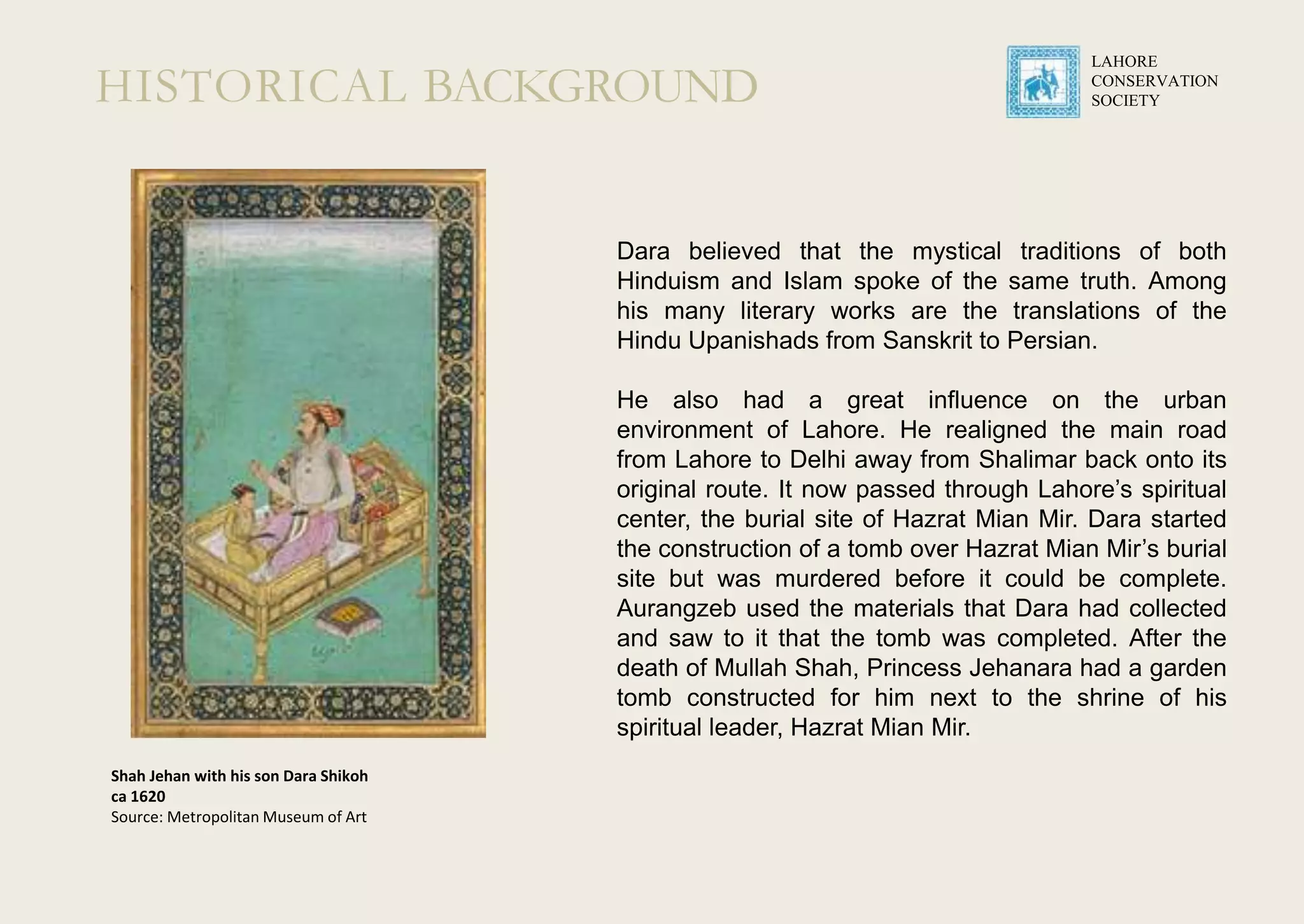 Heritage Conservation - Gate Bagh e-Mullah Shah | PPT