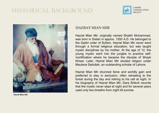 Heritage Conservation - Gate Bagh e-Mullah Shah | PPTX