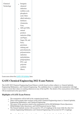 GATE Chemical Engineering (CH) Syllabus and Exam Pattern 2022.pdf