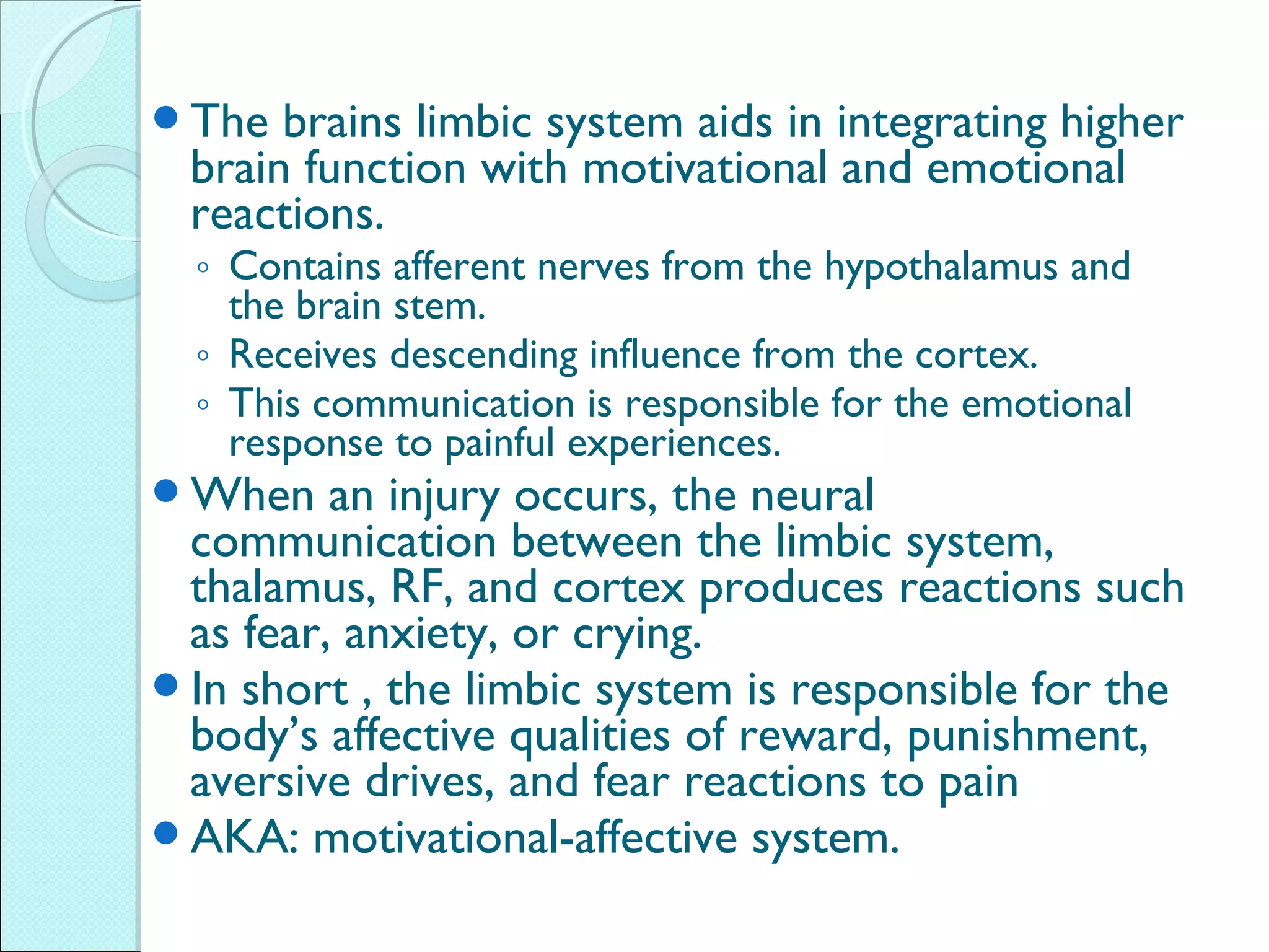 Neurobiology of pain | PPT