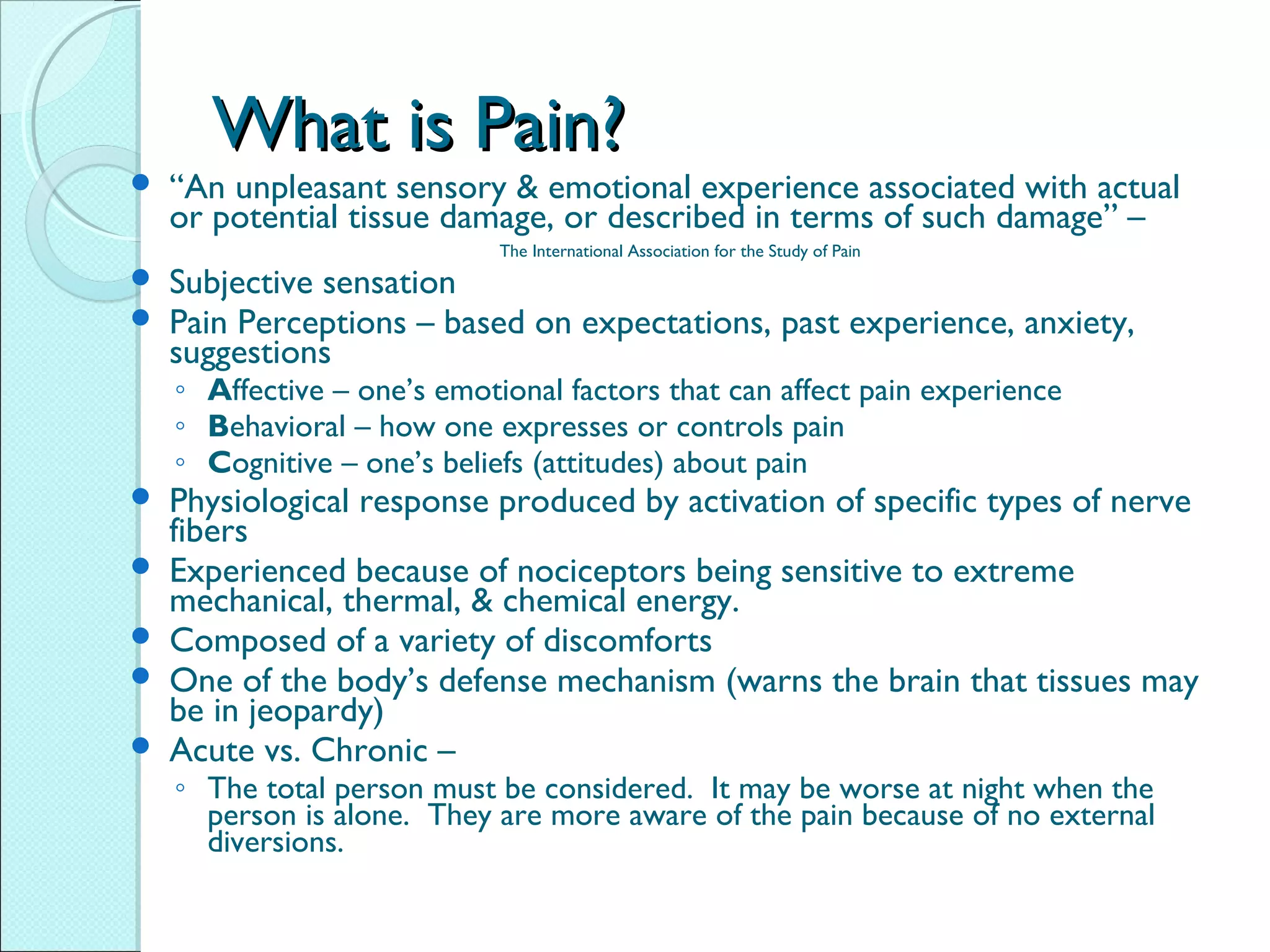 Neurobiology of pain | PPT