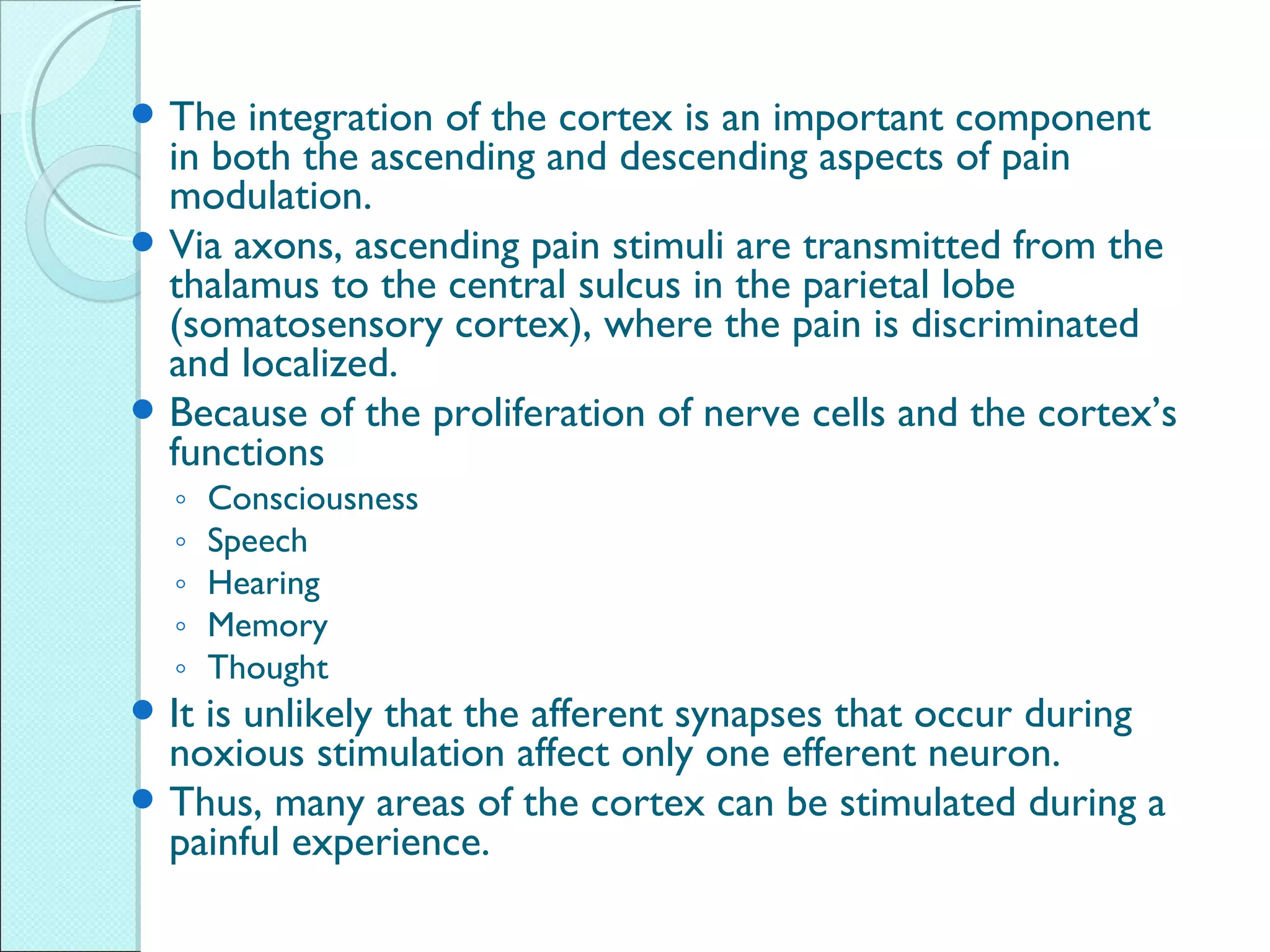 Neurobiology of pain | PPT