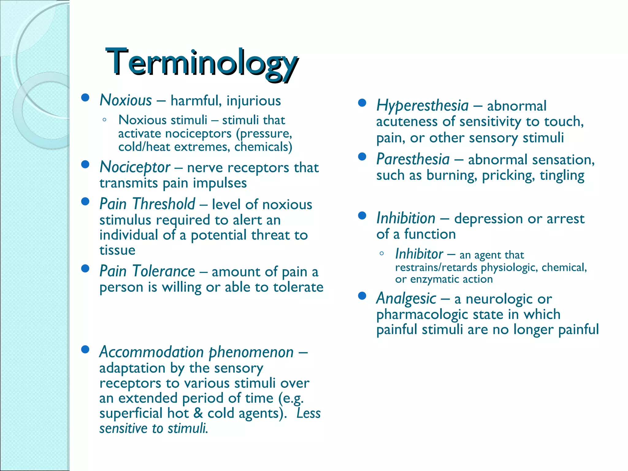 Neurobiology of pain | PPT