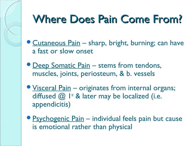Neurobiology of pain | PPT