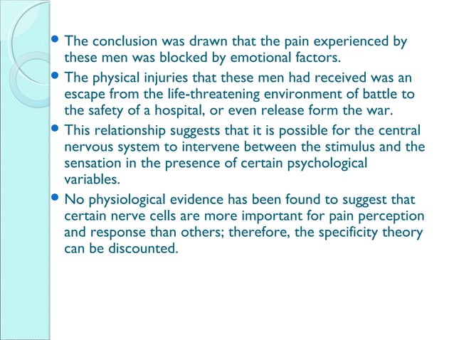 Neurobiology of pain | PPT
