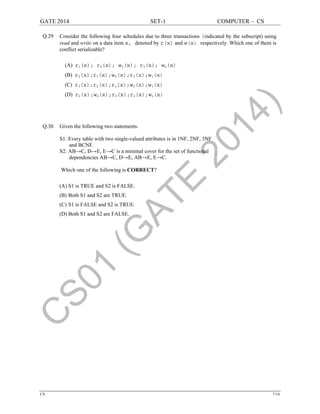 GATE CS paper 2014 | PDF