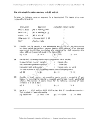 GATE Computer Science Solved Paper 2004 | PDF