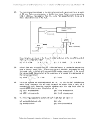 GATE Computer Science Solved Paper 2004 | PDF
