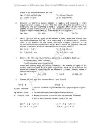 GATE Computer Science Solved Paper 2004 | PDF