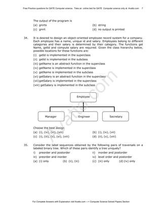 GATE Computer Science Solved Paper 2004 | PDF