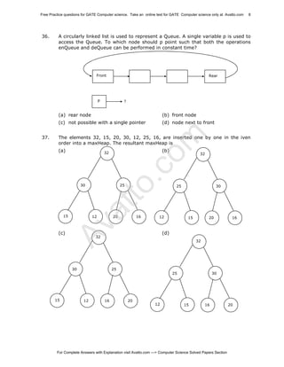 GATE Computer Science Solved Paper 2004 | PDF