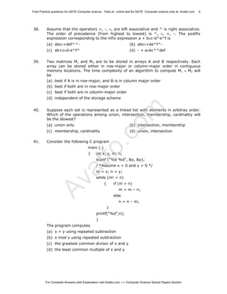 GATE Computer Science Solved Paper 2004 | PDF